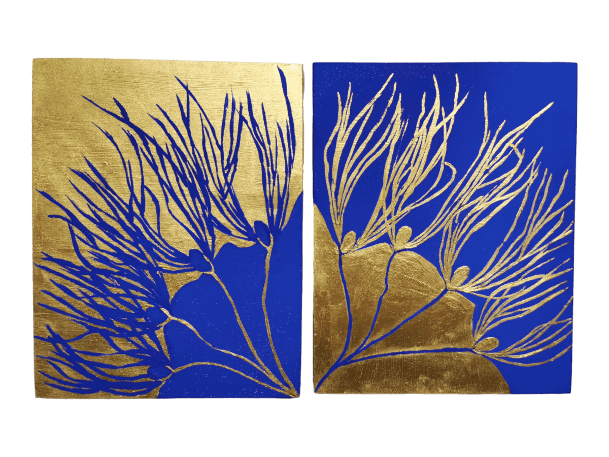 Opus Gold leaf abstract painting by Cristina Staicut